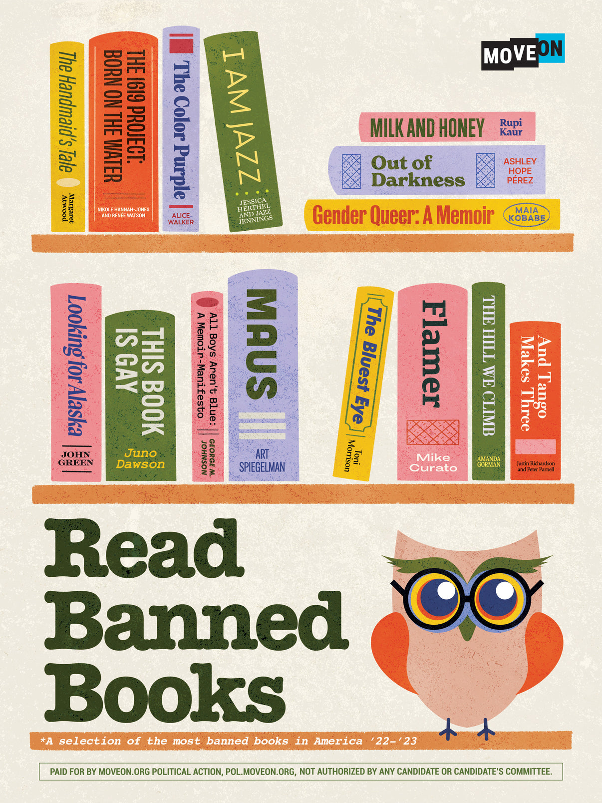"Read Banned Books" Limited-Edition Poster – MoveOn.org Political Action