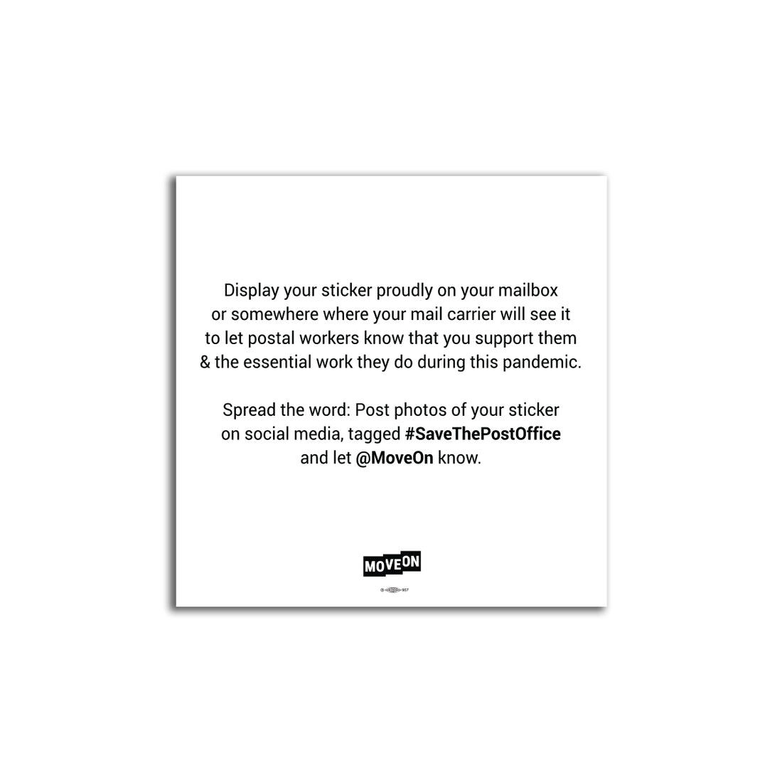 Sticker Packs: We Mail Carriers – MoveOn.org Political Action